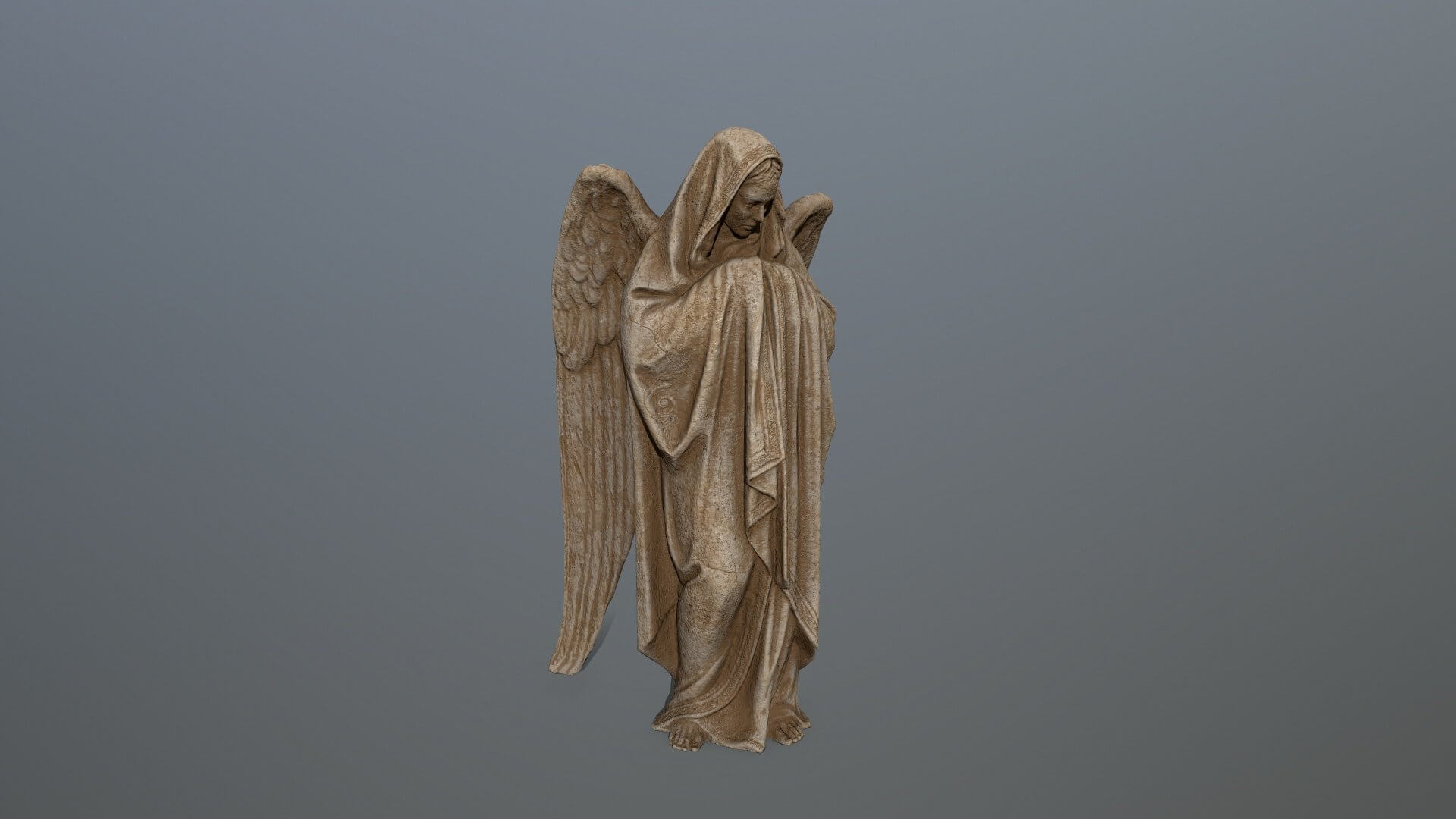 Angel Statue 03 - 3D Model by icekazim