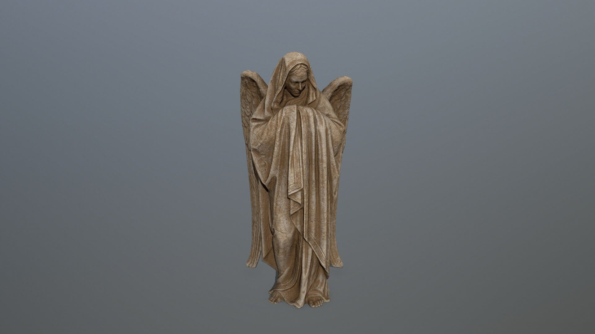 Angel Statue 03 - 3D Model by icekazim