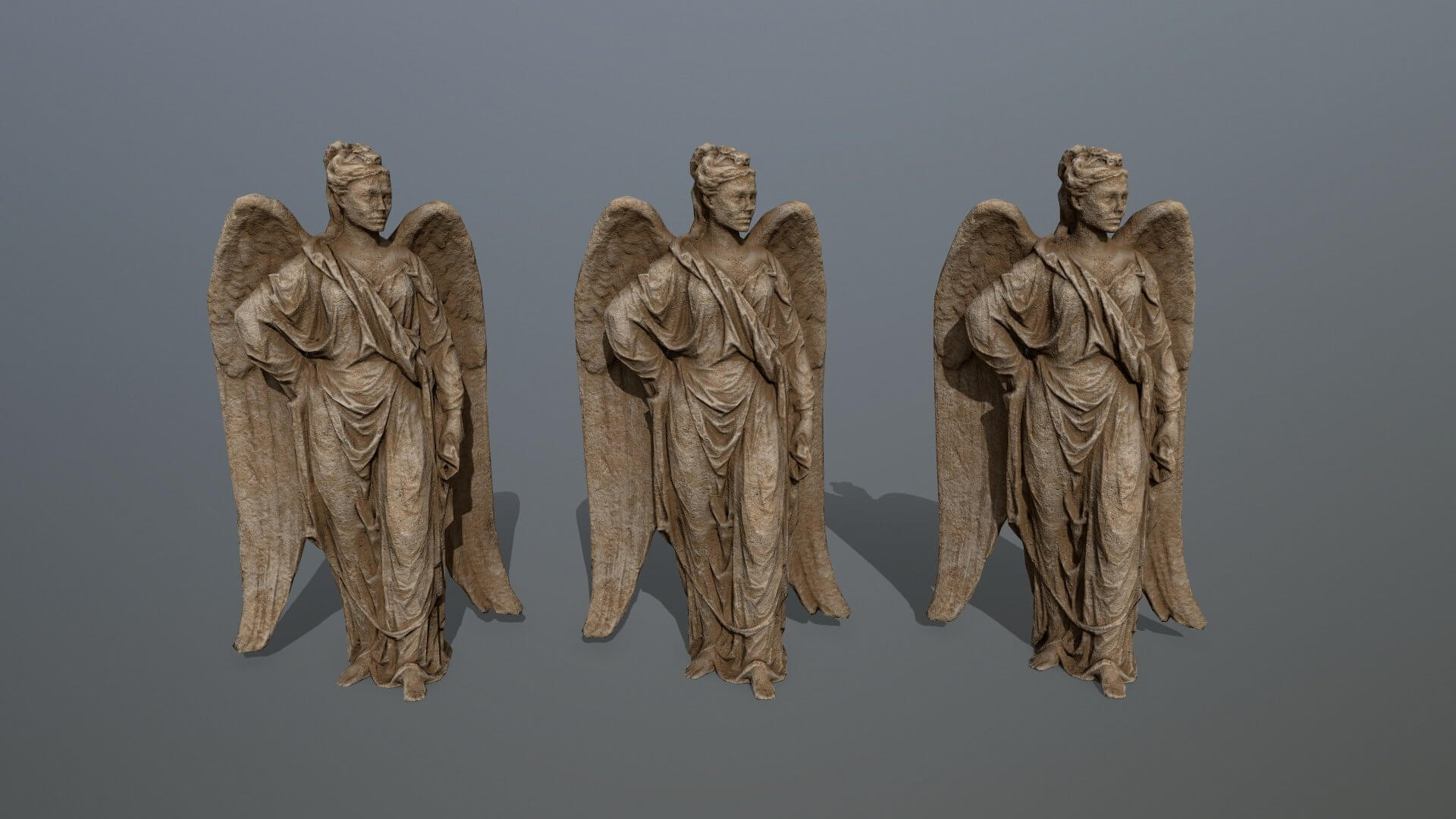 Angel Statue 13 - 3D Model by icekazim