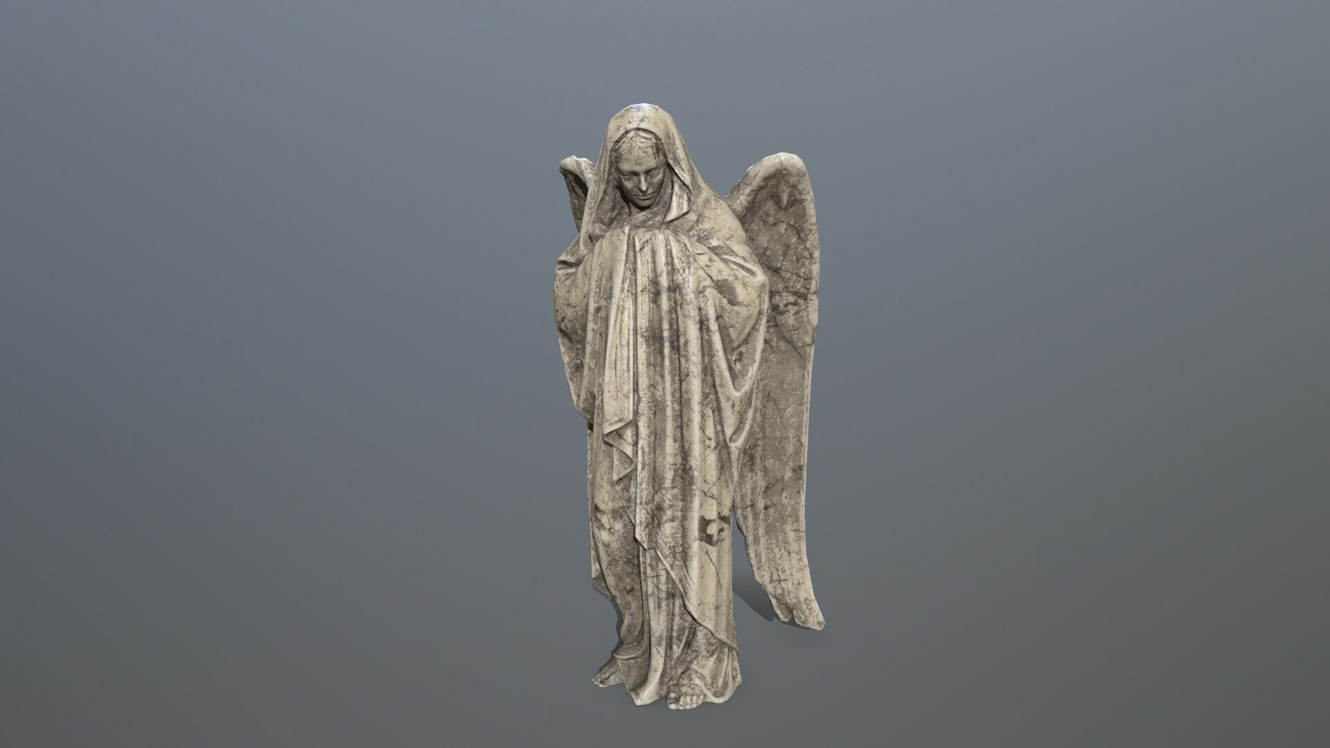 Angel Statue 3 - 3D Model by icekazim