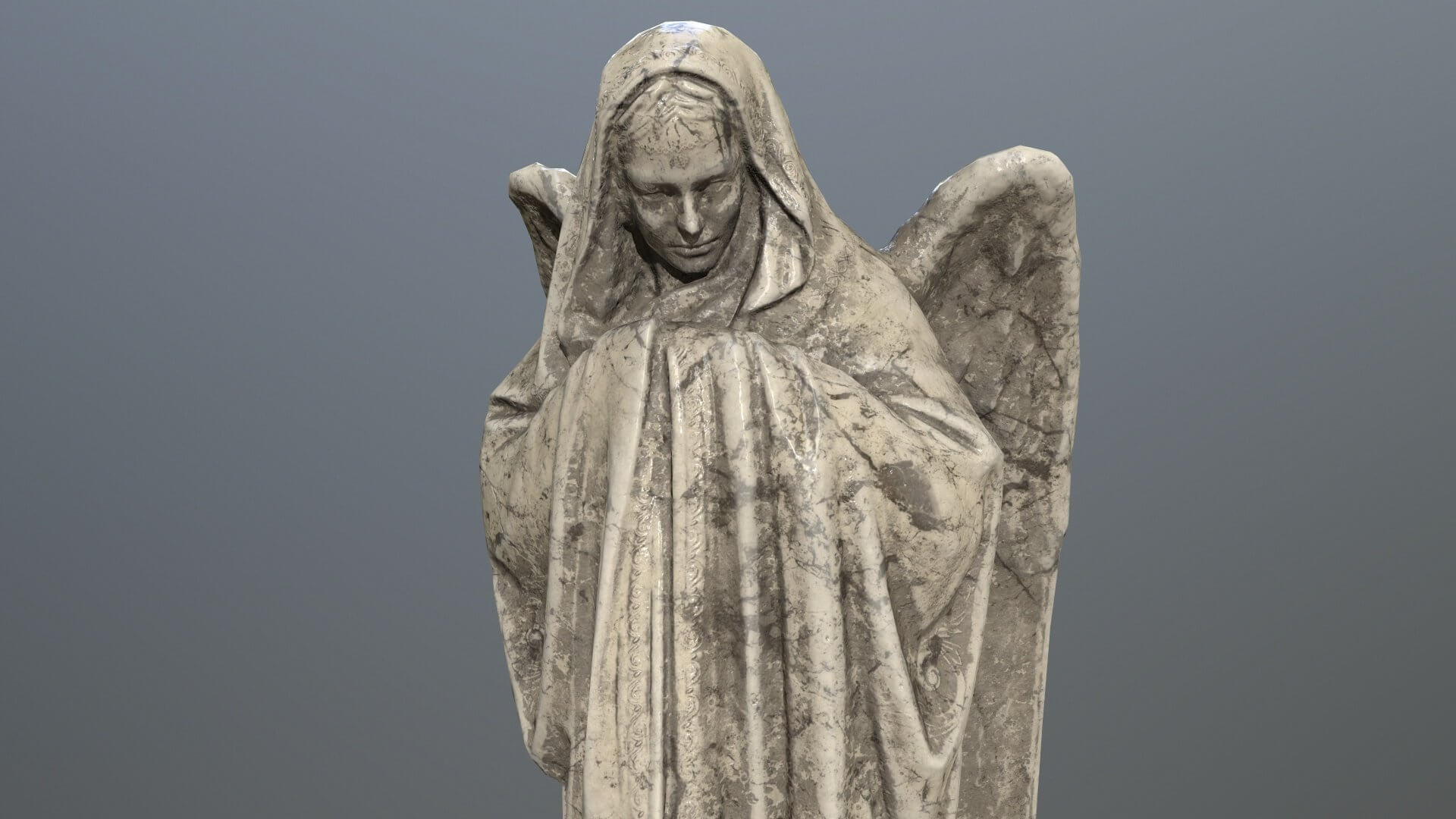 Angel Statue 3 - 3D Model by icekazim
