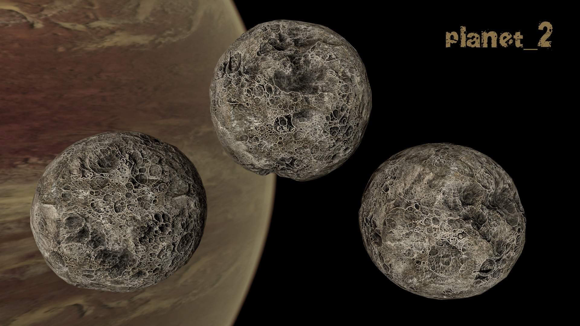 Asteroid Set - 3D Model by icekazim