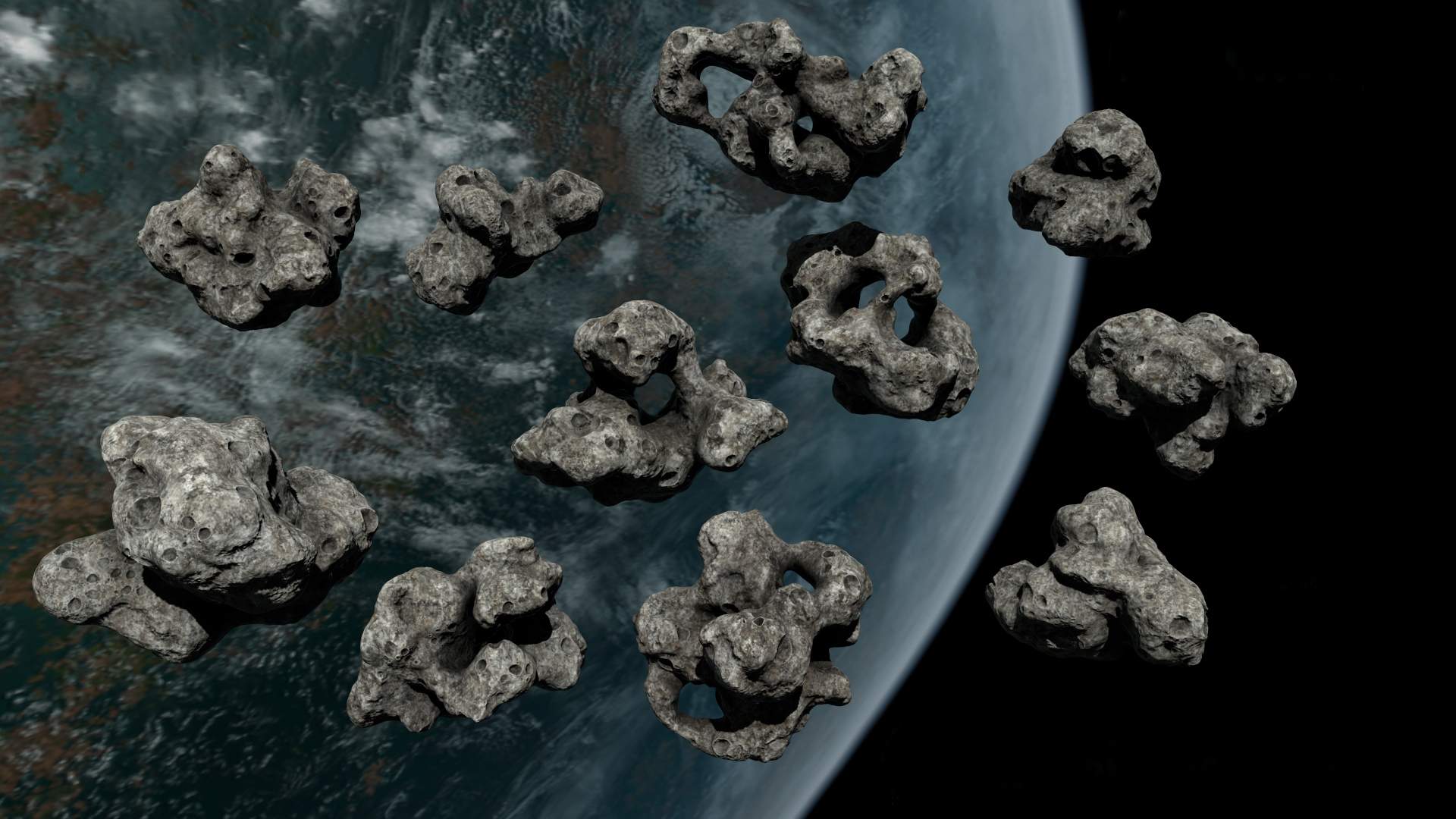 Asteroid Set - 3D Model by icekazim