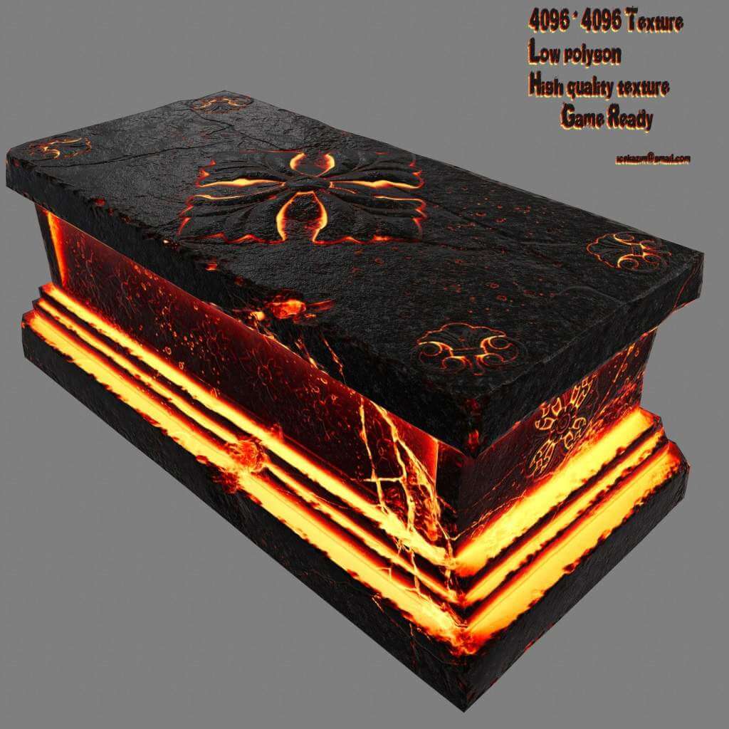 Lava Stone Base - 3D Model by icekazim