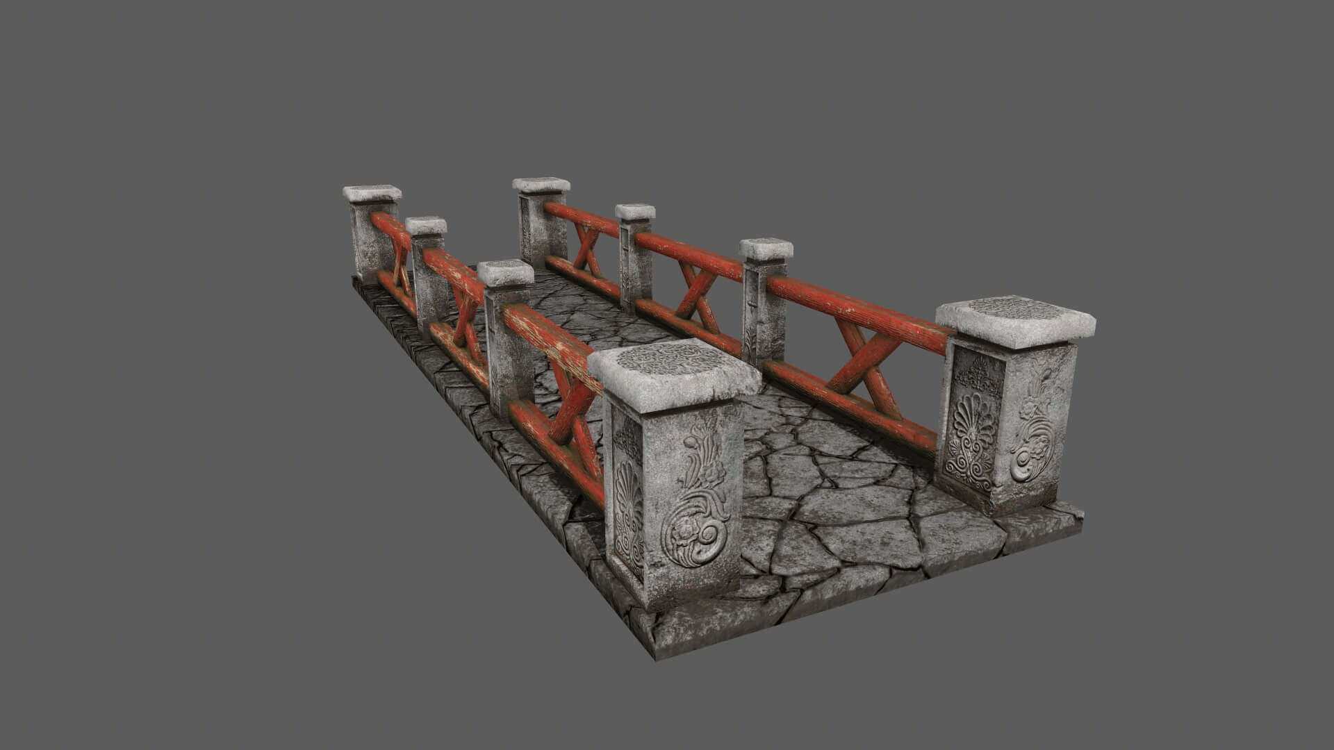 Stone Bridge - 3D Model by icekazim
