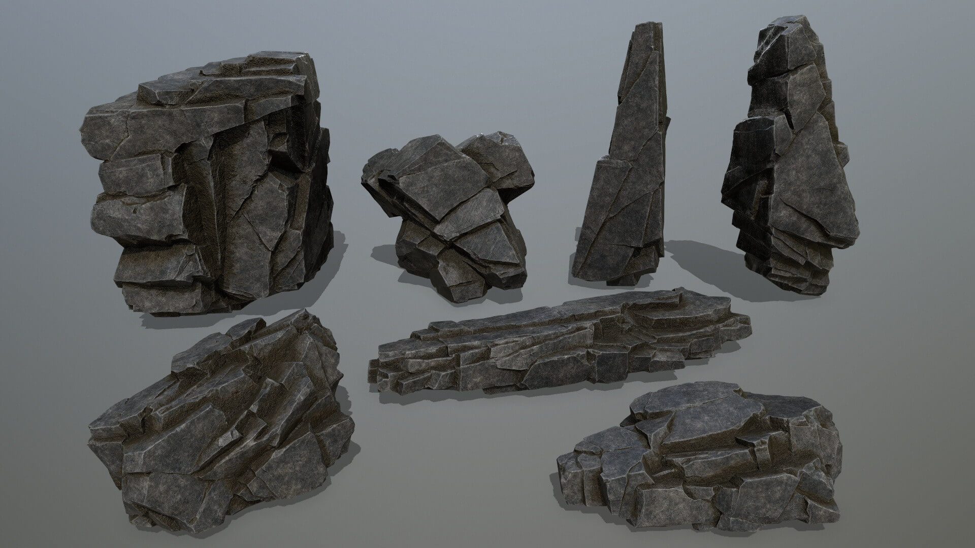 Cliff Rocks 1 - 3D Model by icekazim