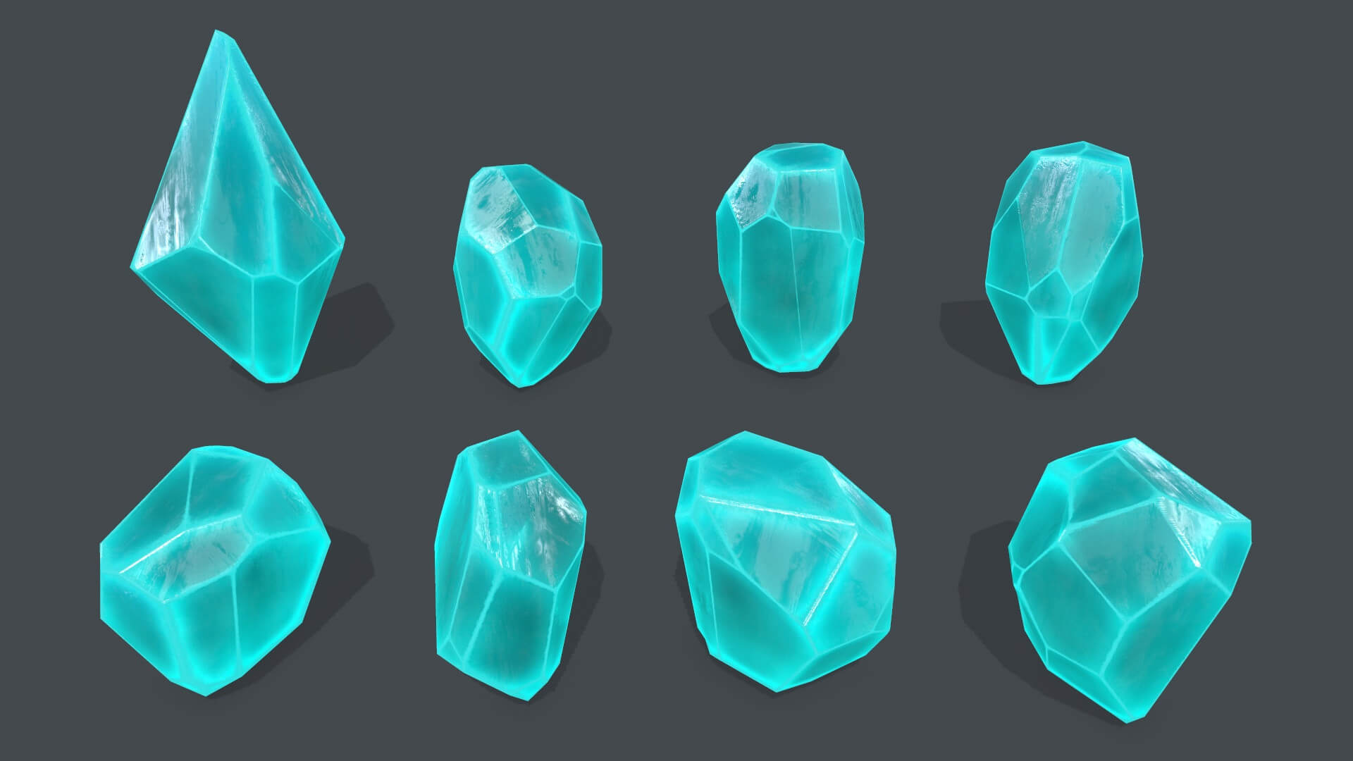 Crystal Set 1 - 3D Model by icekazim