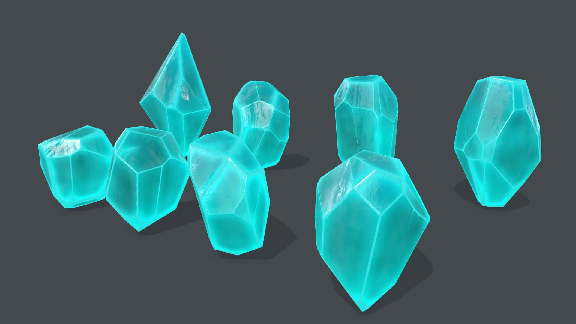 Crystal Set 1 - 3D Model by icekazim