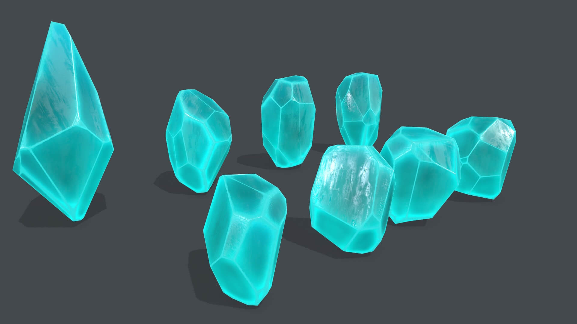 Crystal Set 1 - 3D Model by icekazim