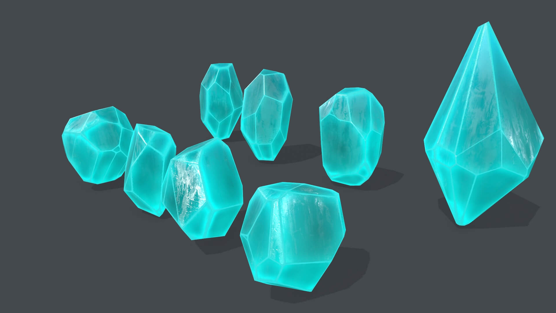 Crystal Set 1 - 3D Model by icekazim