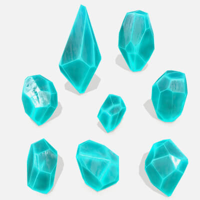 Crystal Set 1 - 3D Model by icekazim