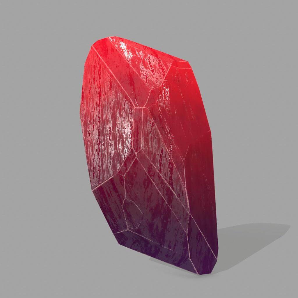 Crystal (red) - 3D Model by icekazim