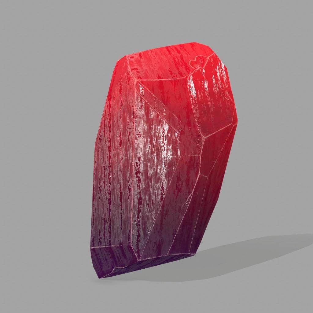 Crystal (red) - 3D Model by icekazim