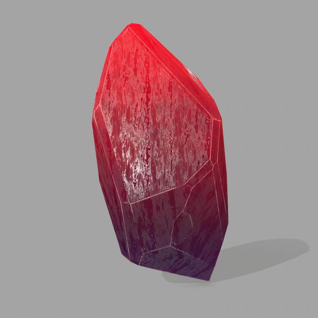 Crystal (red) - 3D Model by icekazim
