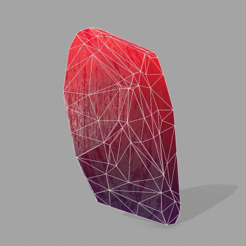 Crystal (red) - 3D Model by icekazim