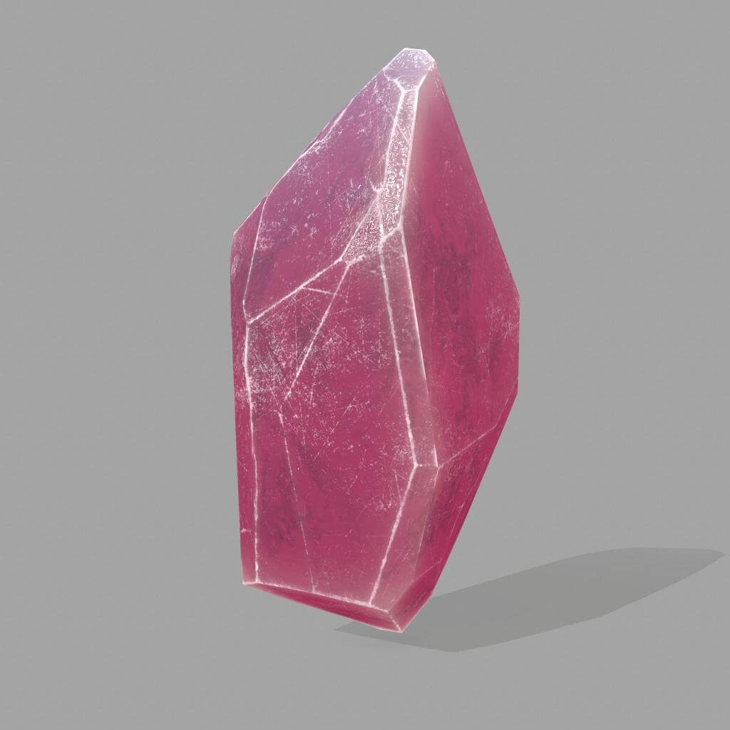 Crystal (fuschia) - 3D Model by icekazim