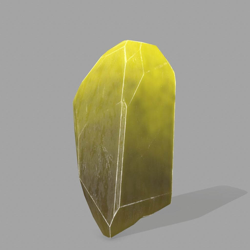 Crystal (yellow) - 3D Model by icekazim