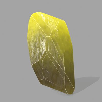 Crystal (yellow) - 3D Model by icekazim