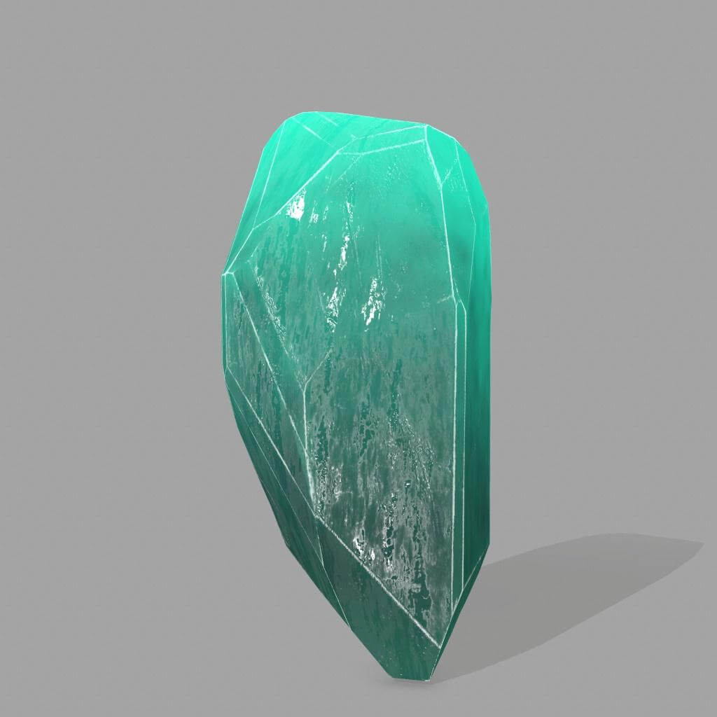 Crystal (aqua) - 3D Model by icekazim
