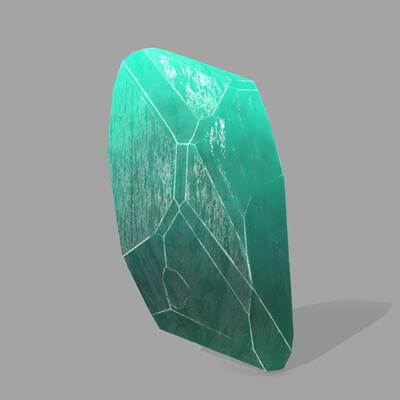 Crystal (aqua) - 3D Model by icekazim