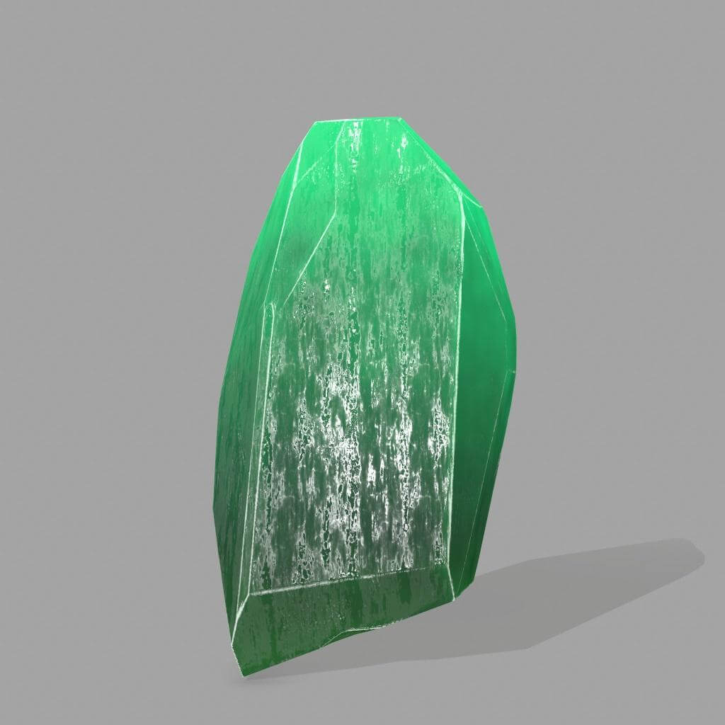 Crystal (green) - 3D Model by icekazim