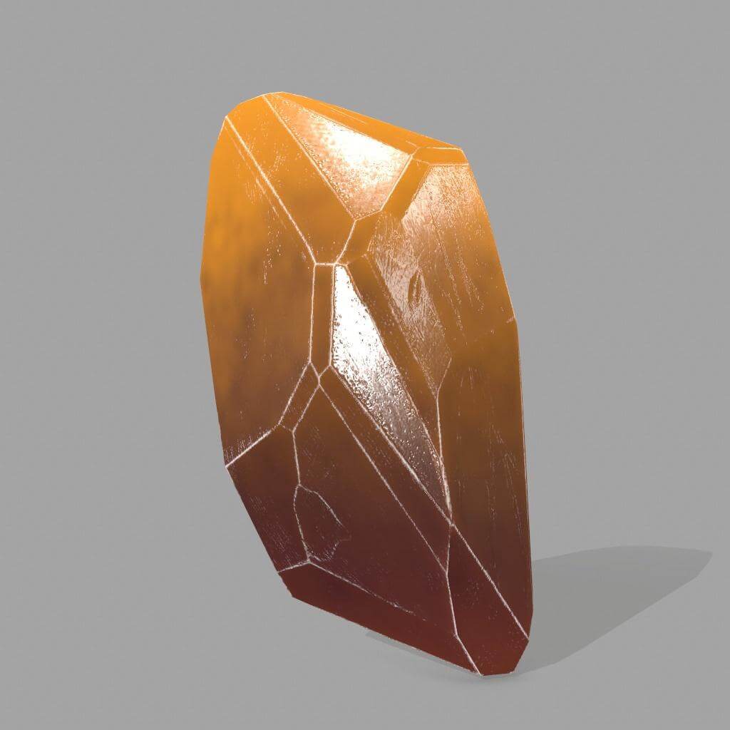 Crystal (amber) - 3D Model by icekazim