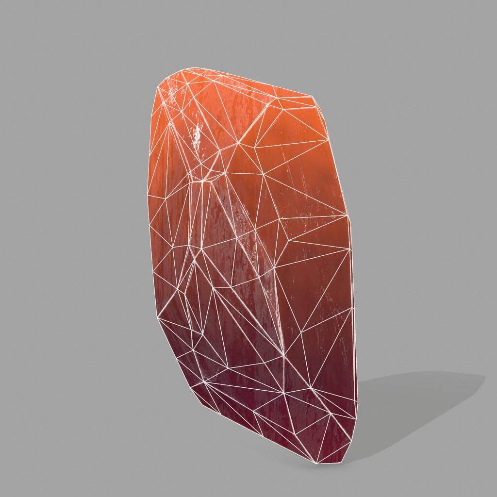 Crystal (orange) - 3D Model by icekazim