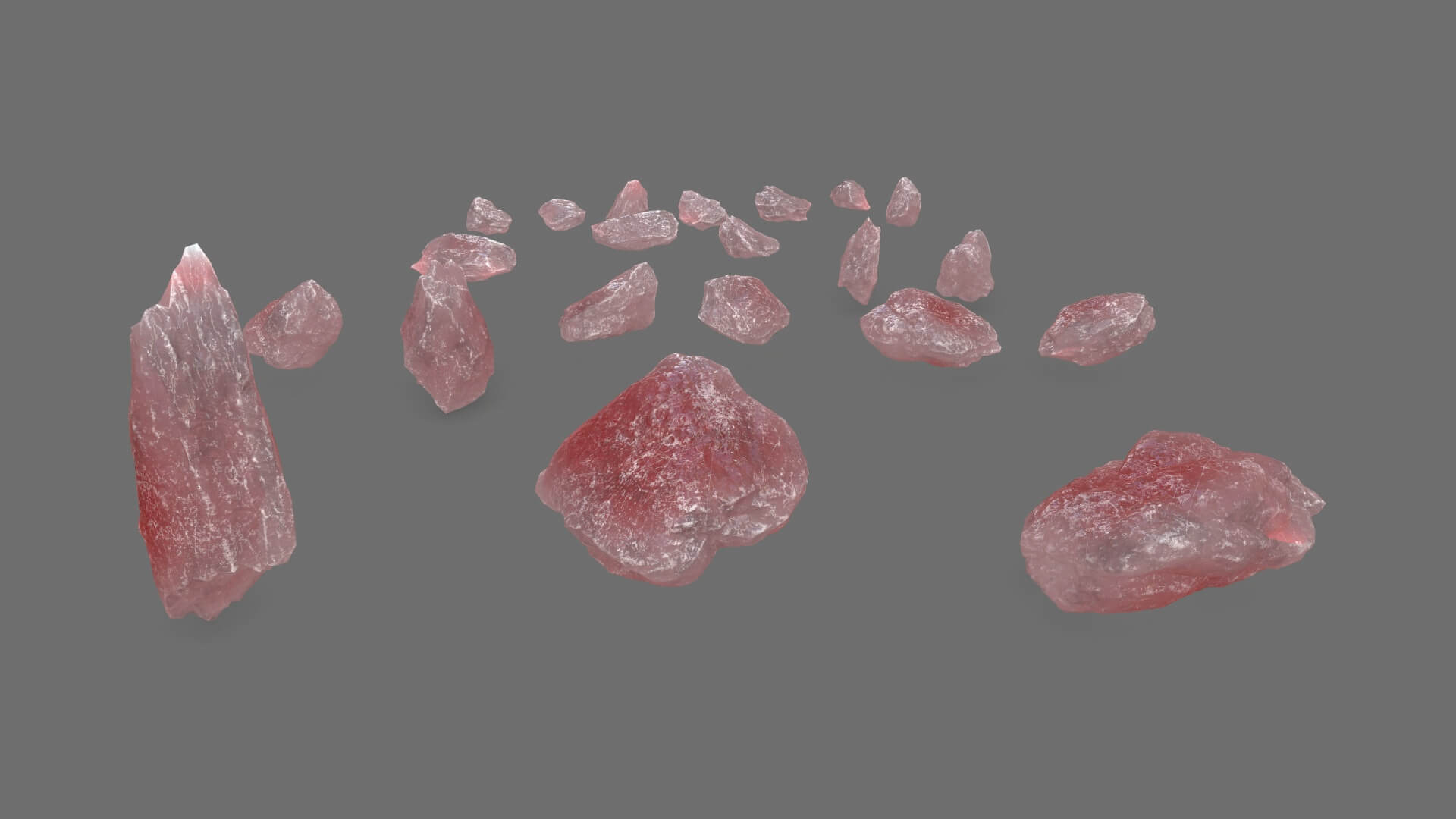Crystal Rock Set 1 - 3D Model by icekazim