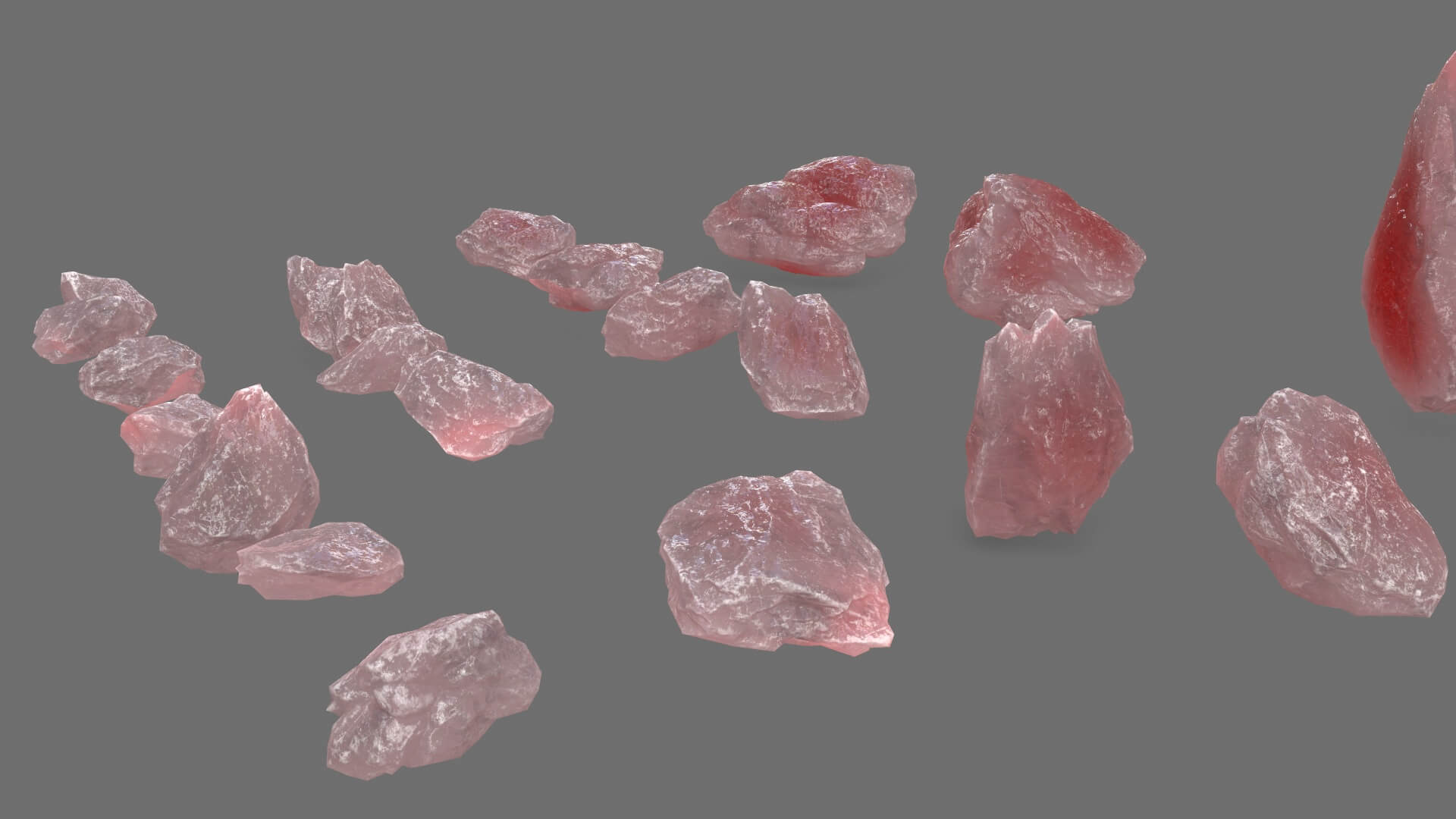 Crystal Rock Set 1 - 3D Model by icekazim