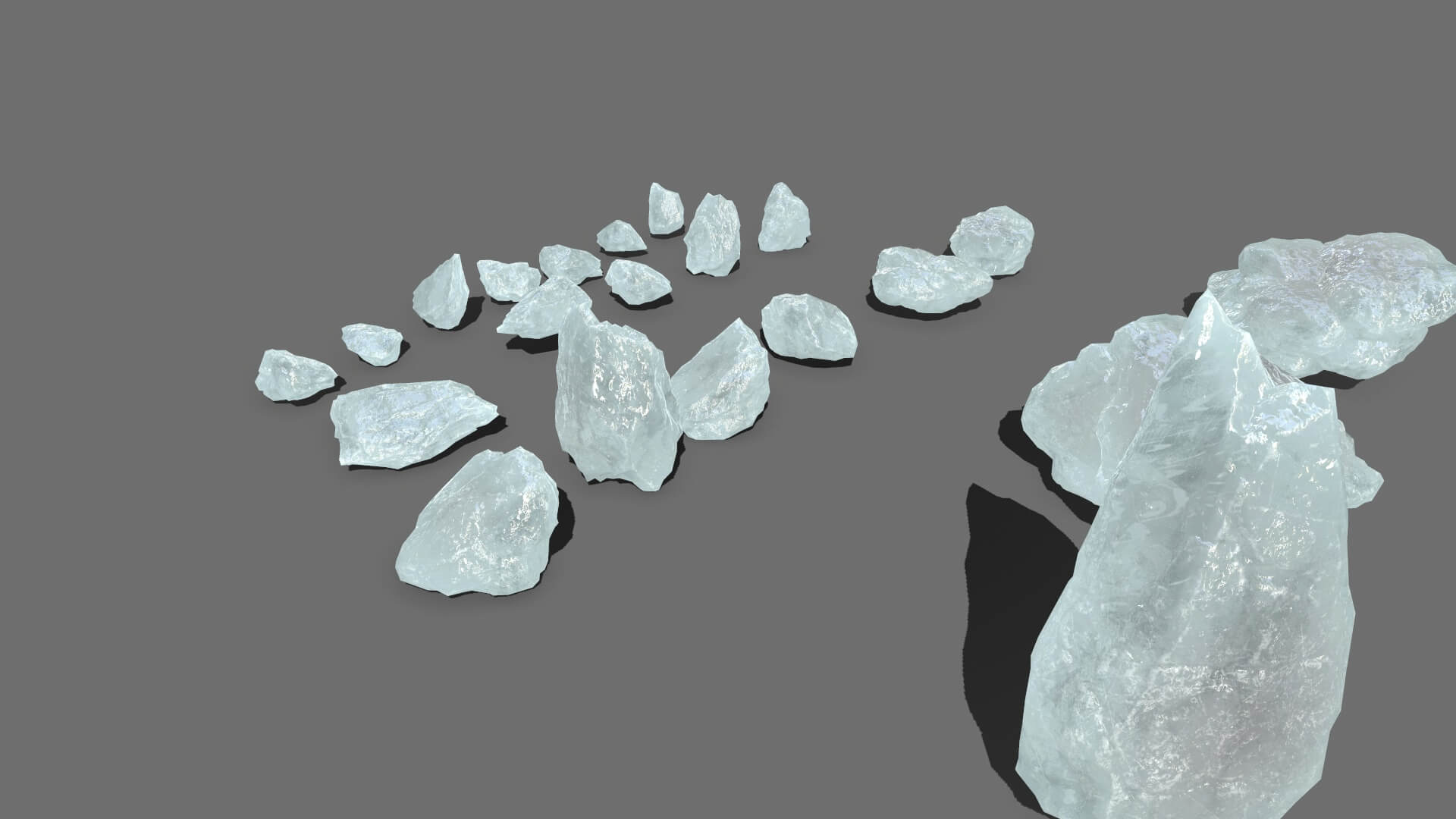 Crystal Rock Set 2 - 3D Model by icekazim