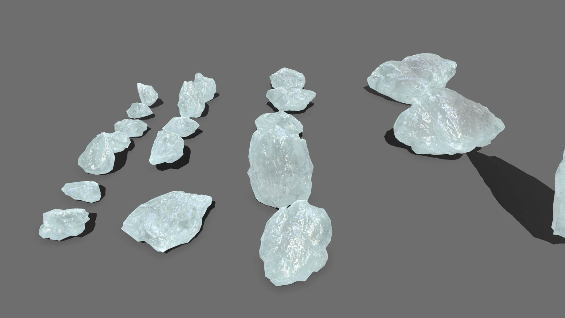 Crystal Rock Set 2 - 3D Model by icekazim