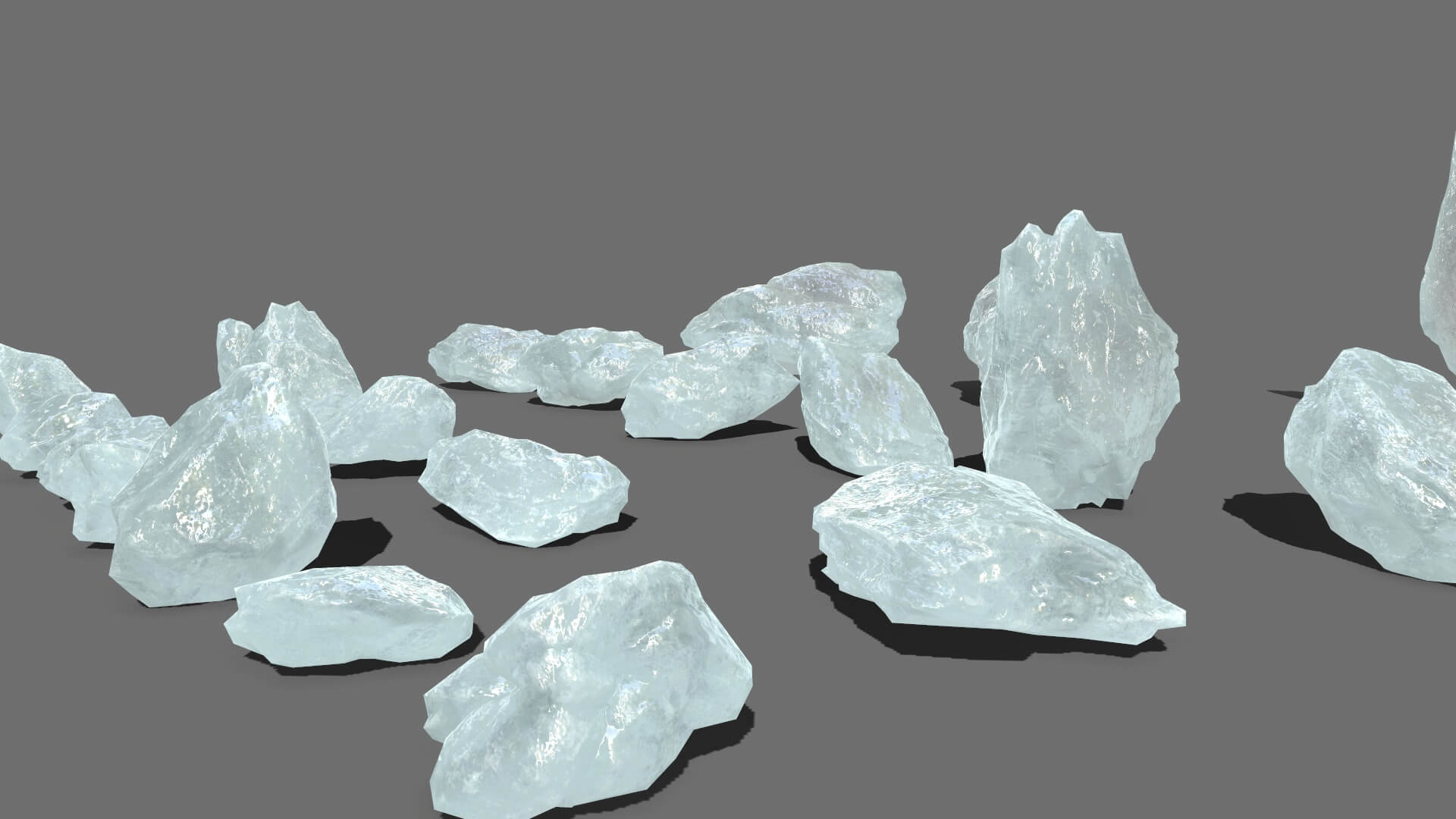 Crystal Rock Set 2 - 3D Model by icekazim