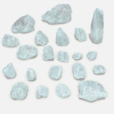 Crystal Rock Set 2 - 3D Model by icekazim