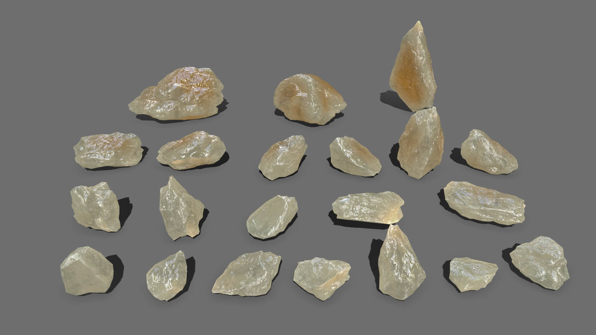Crystal Rock Set 3 - 3D Model by icekazim