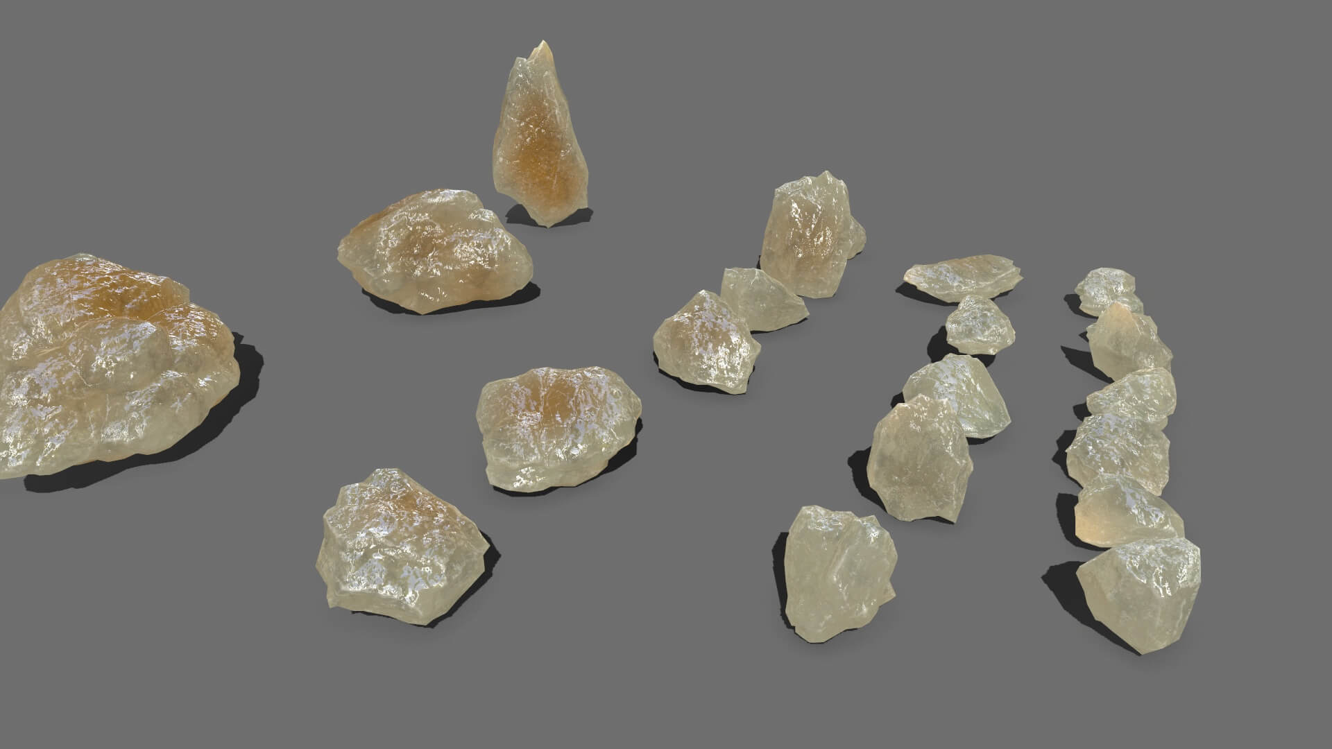 Crystal Rock Set 3 - 3D Model by icekazim
