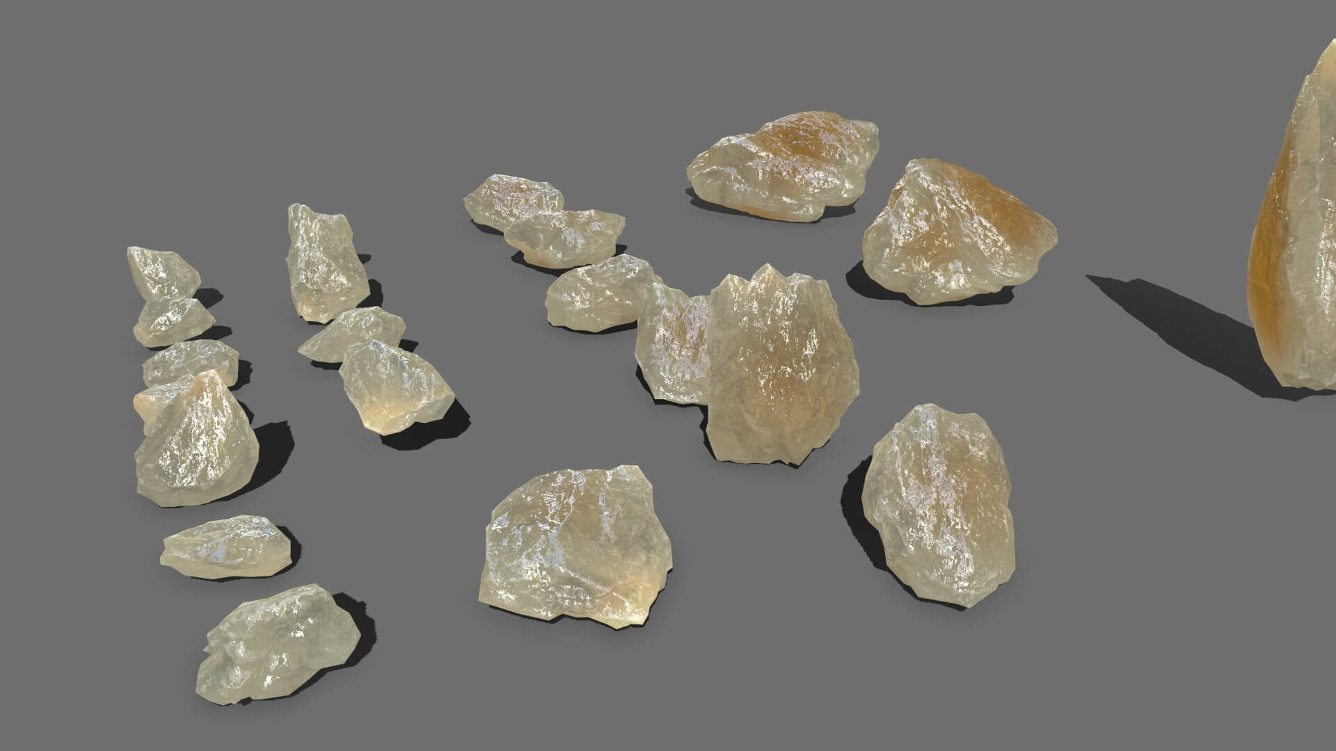 Crystal Rock Set 3 - 3D Model by icekazim