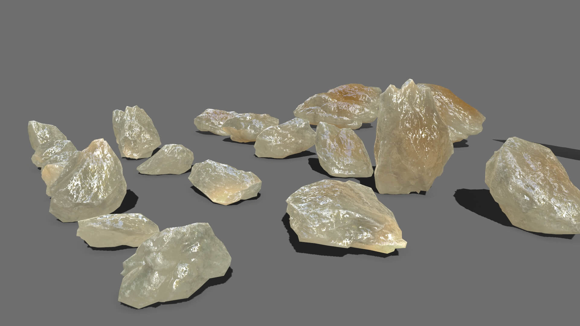 Crystal Rock Set 3 - 3D Model by icekazim