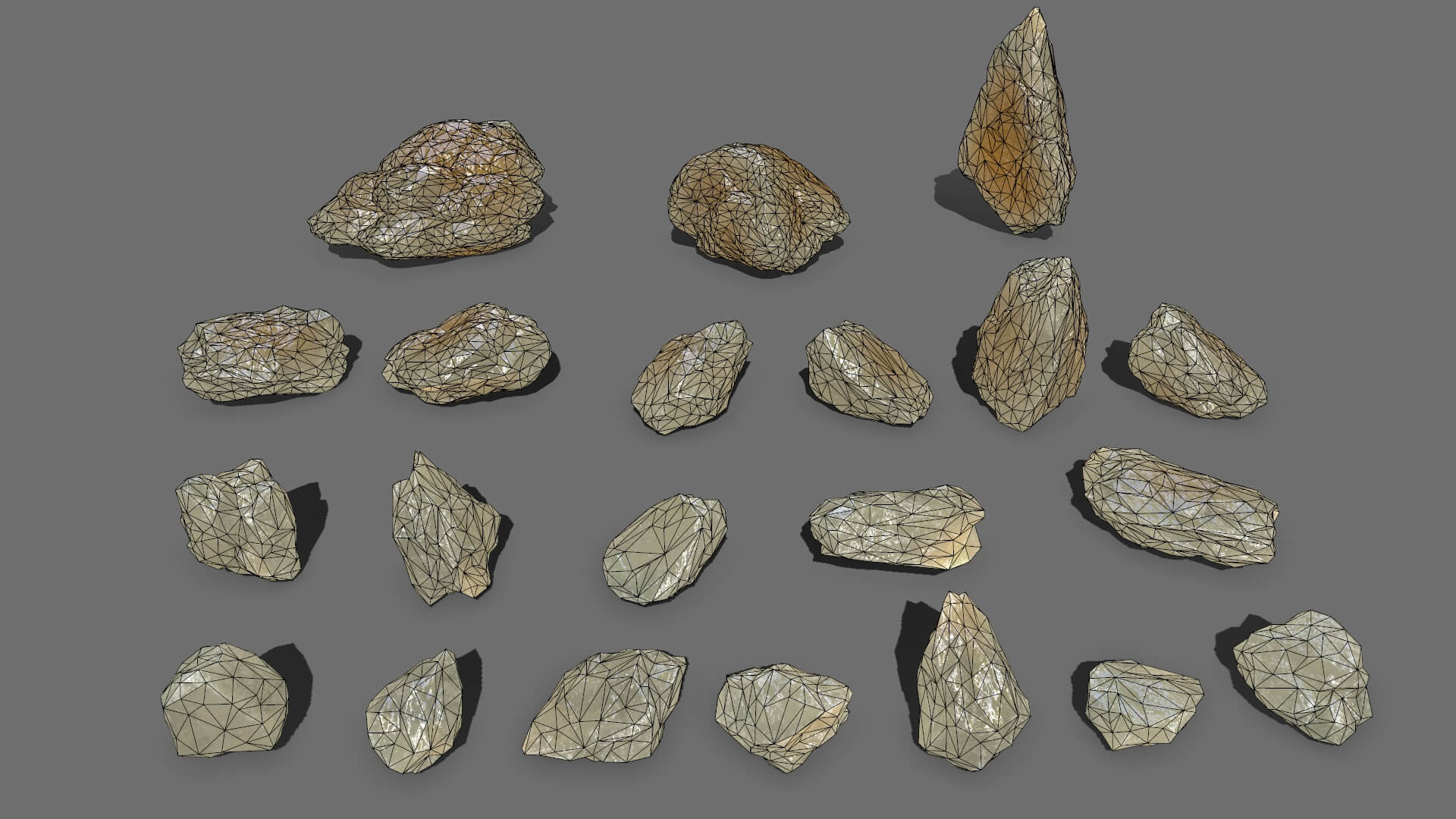 Crystal Rock Set 3 - 3D Model by icekazim