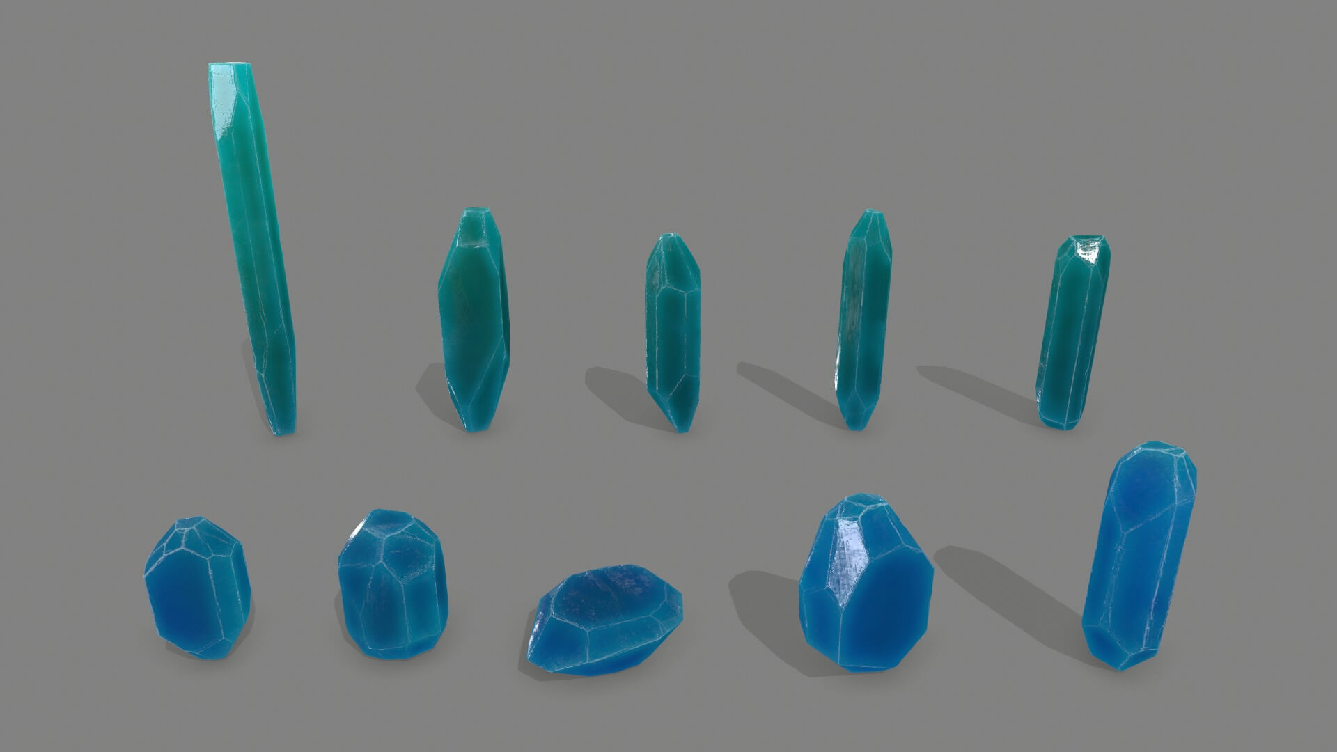 Crystal Set 1 - 3D Model by icekazim