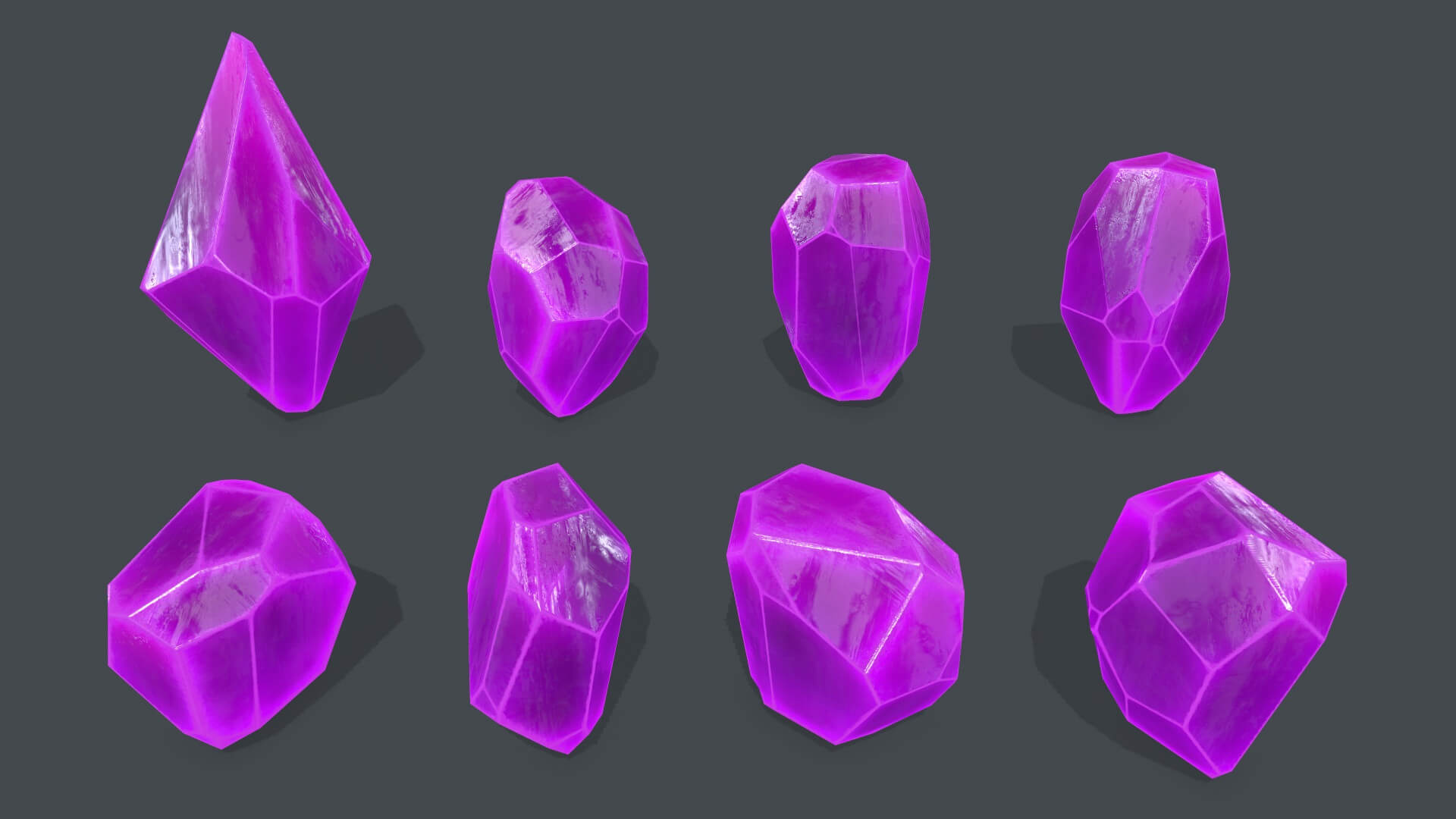 Crystal Set 2 - 3D Model by icekazim