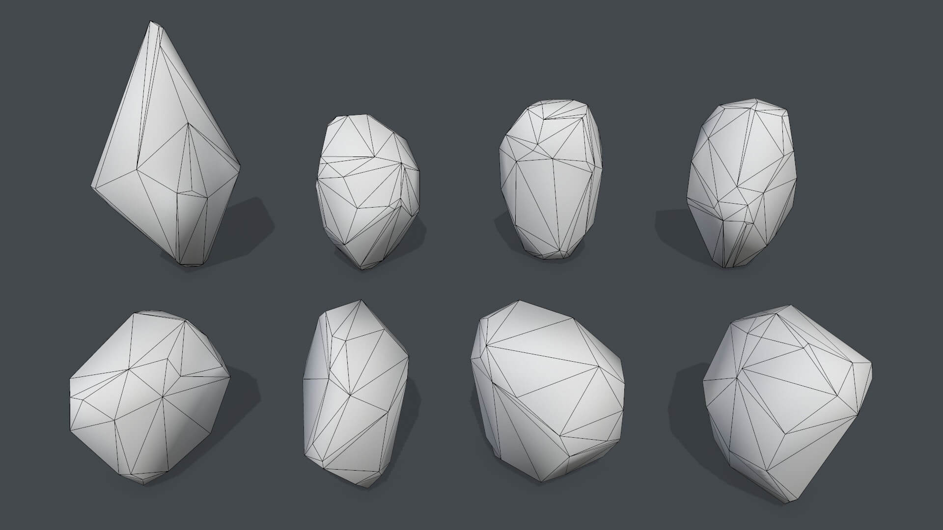 Crystal Set 2 - 3D Model by icekazim