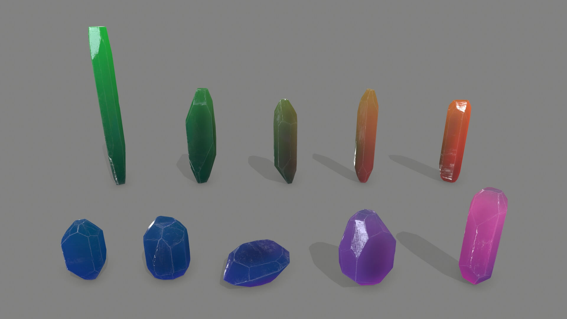 Crystal Set 3 - 3D Model by icekazim