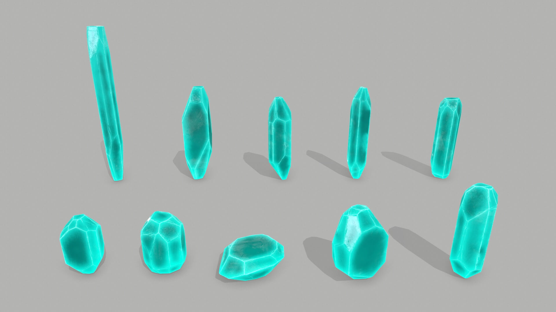 Crystal Set 4 - 3D Model by icekazim