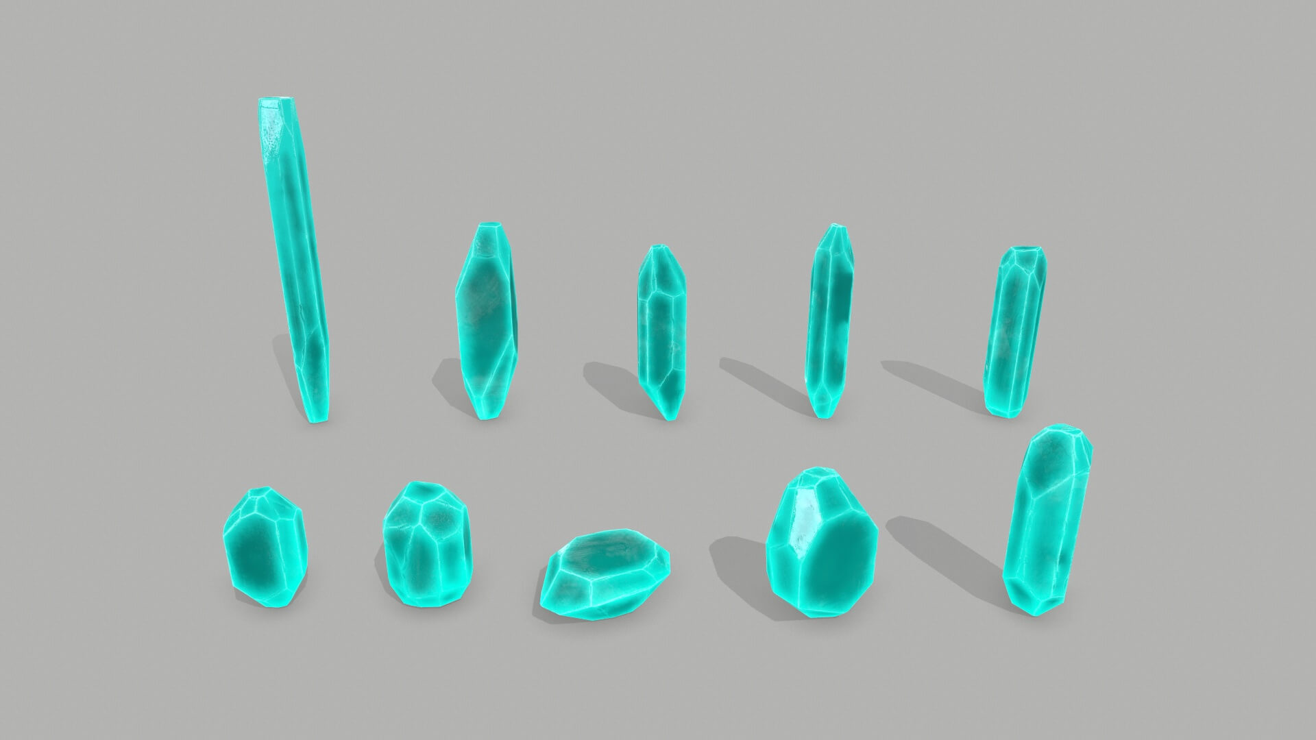 Crystal Set 4 - 3D Model by icekazim