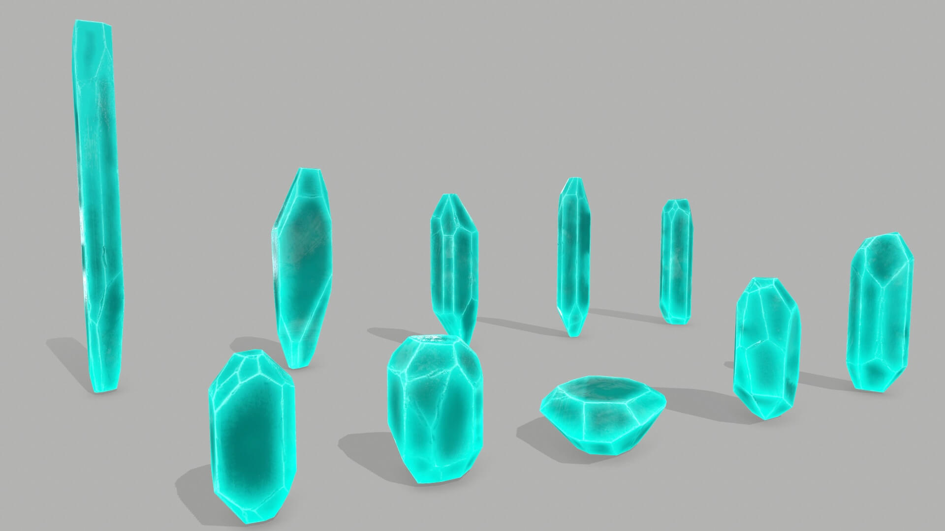 Crystal Set 4 - 3D Model by icekazim