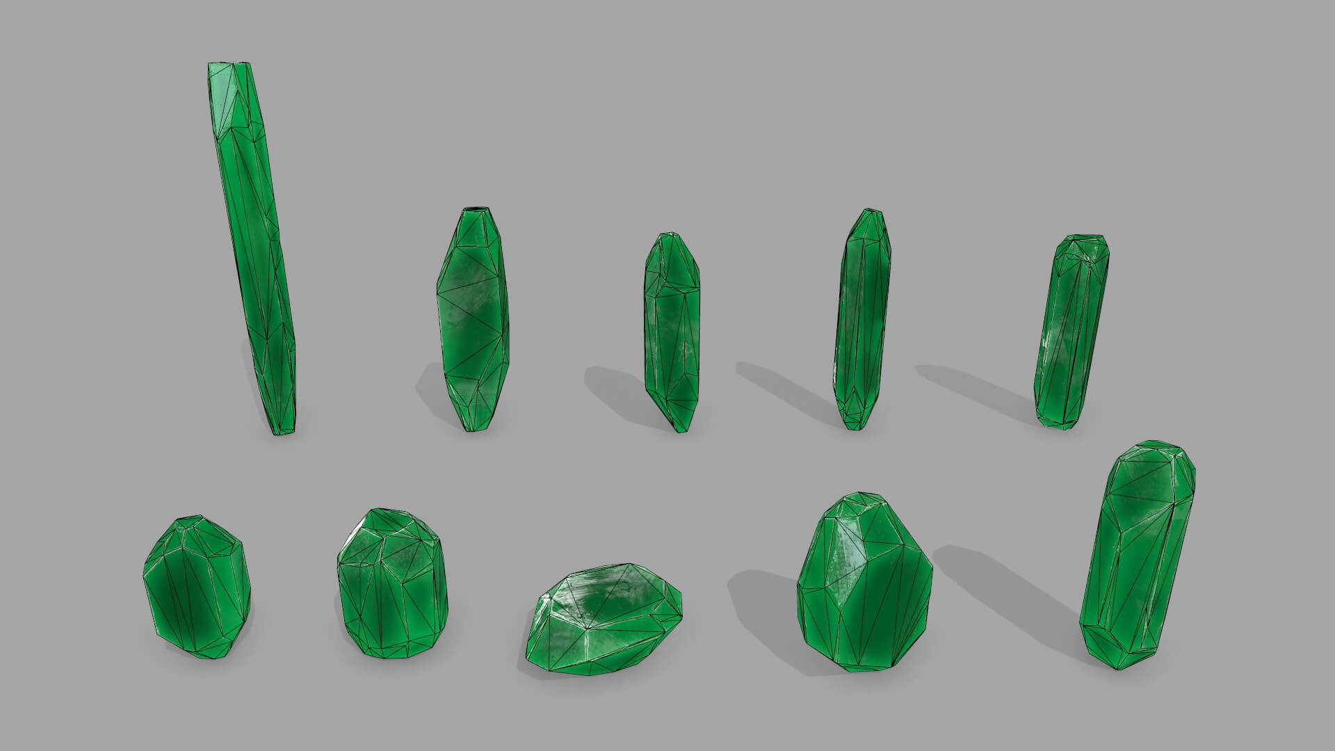 Crystal Set 5 - 3D Model by icekazim