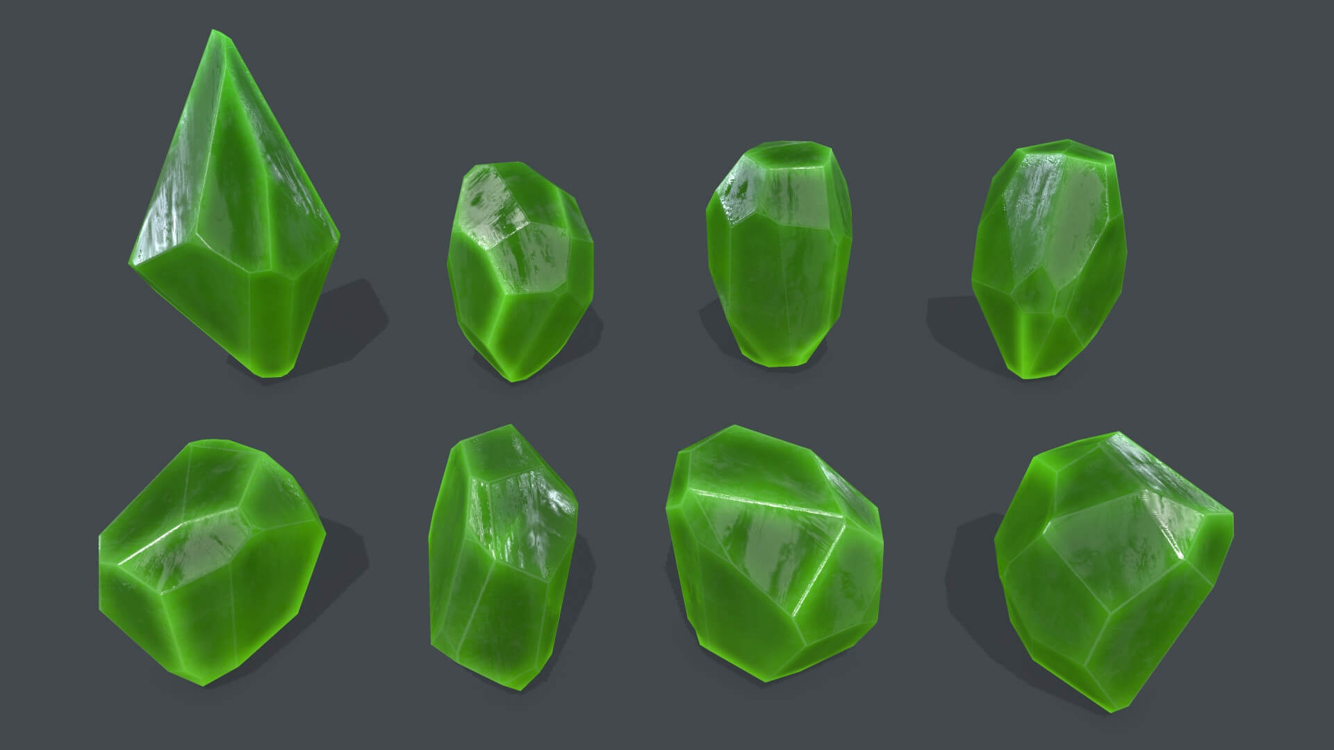 Crystal Set 5 - 3D Model by icekazim