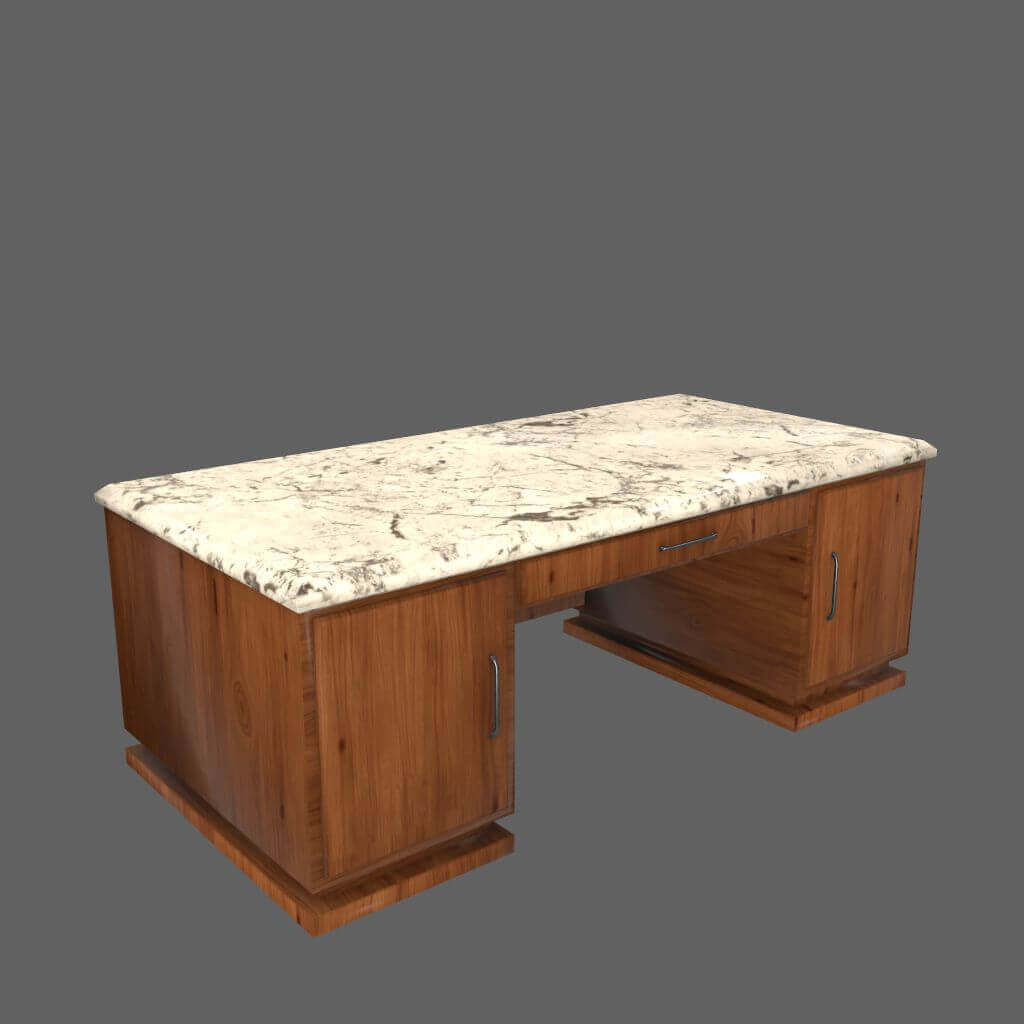 Marble Desk - 3D Model by icekazim