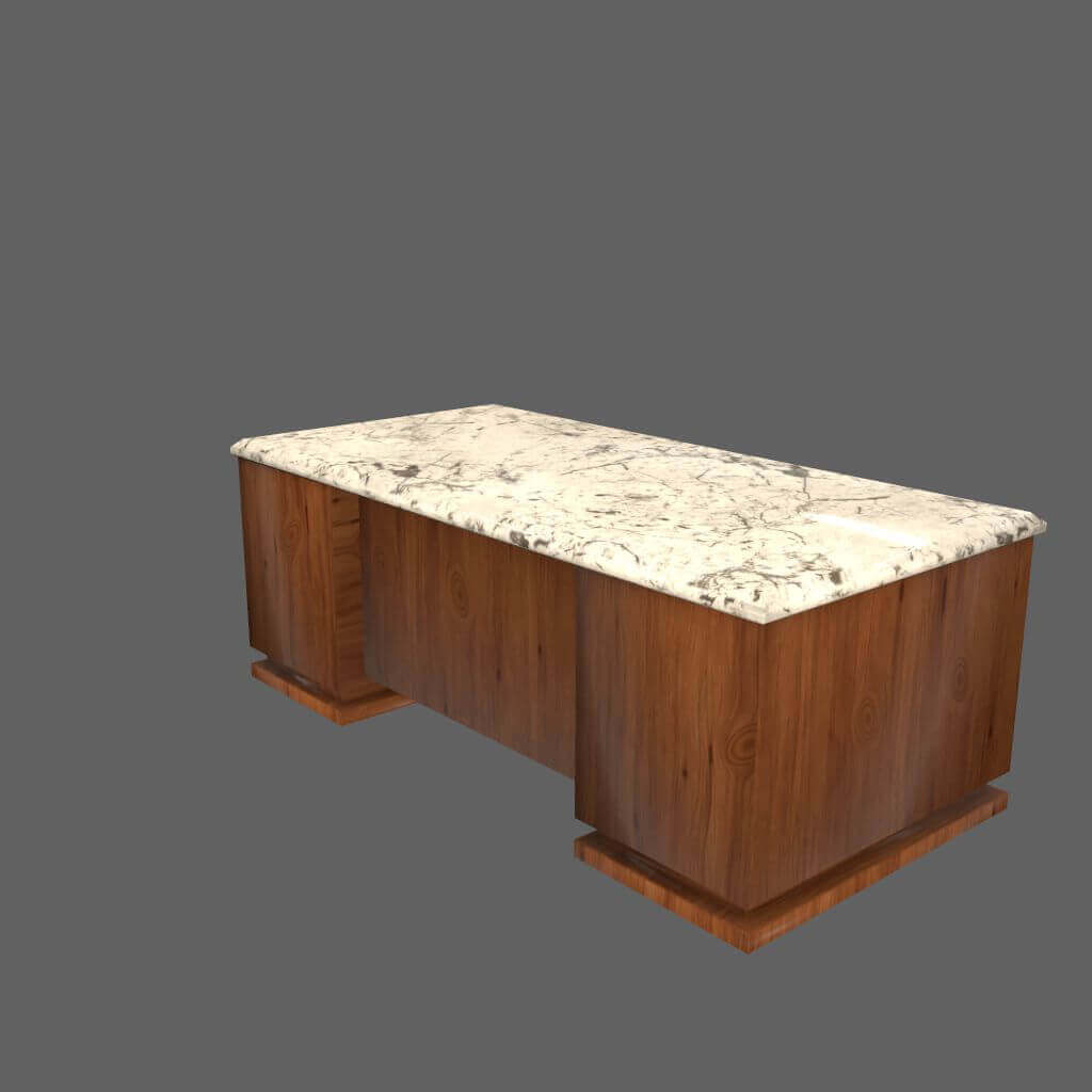 Marble Desk - 3D Model by icekazim
