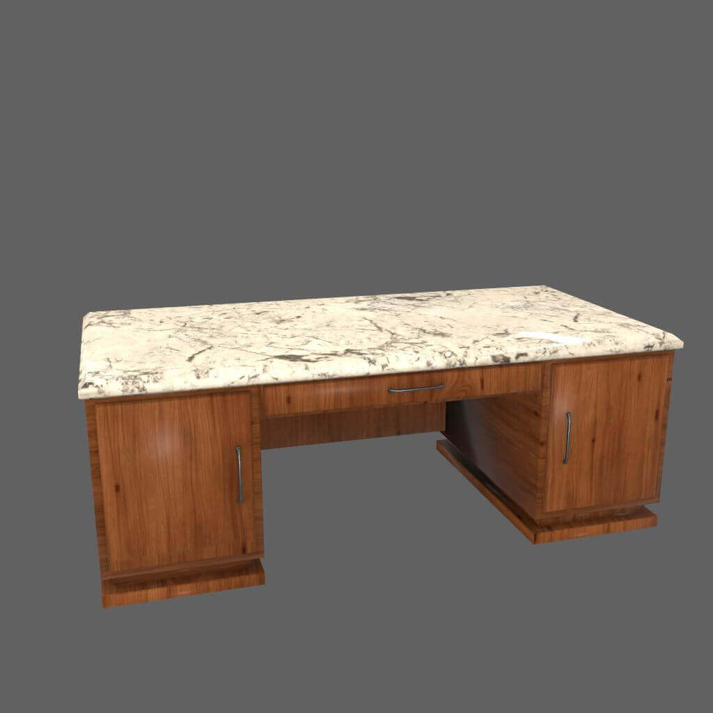 Marble Desk - 3D Model by icekazim